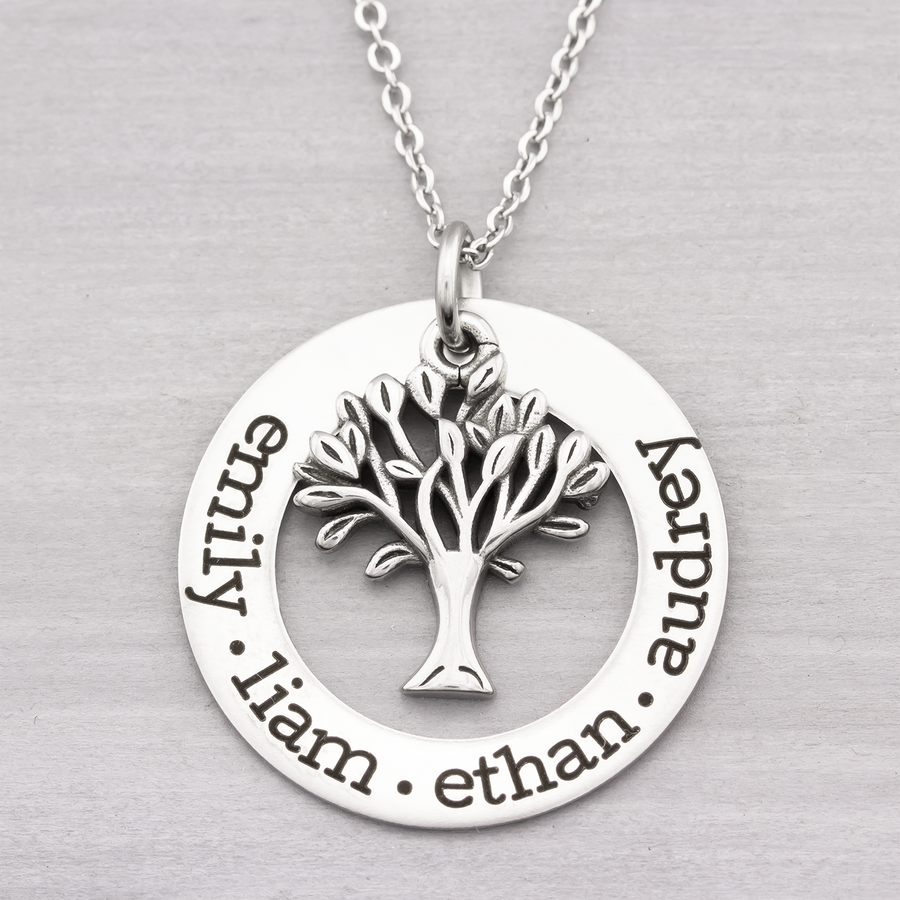 Personalized Necklaces Tagged "family tree necklace" - Heartfelt Tokens